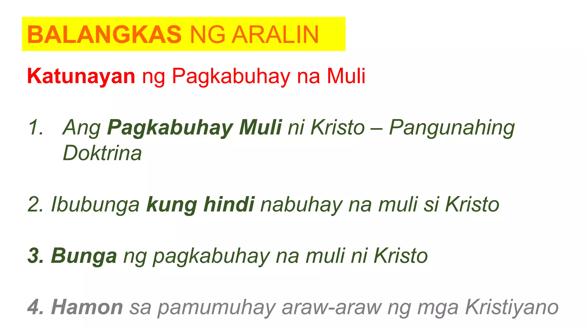 Muling pagkabuhay ni Kristo - Sunday school | PPTX