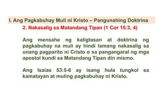 Muling pagkabuhay ni Kristo - Sunday school | PPTX