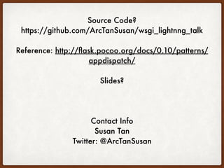 How do I run multiple python apps in 1 command line under 1 WSGI app? | PPT