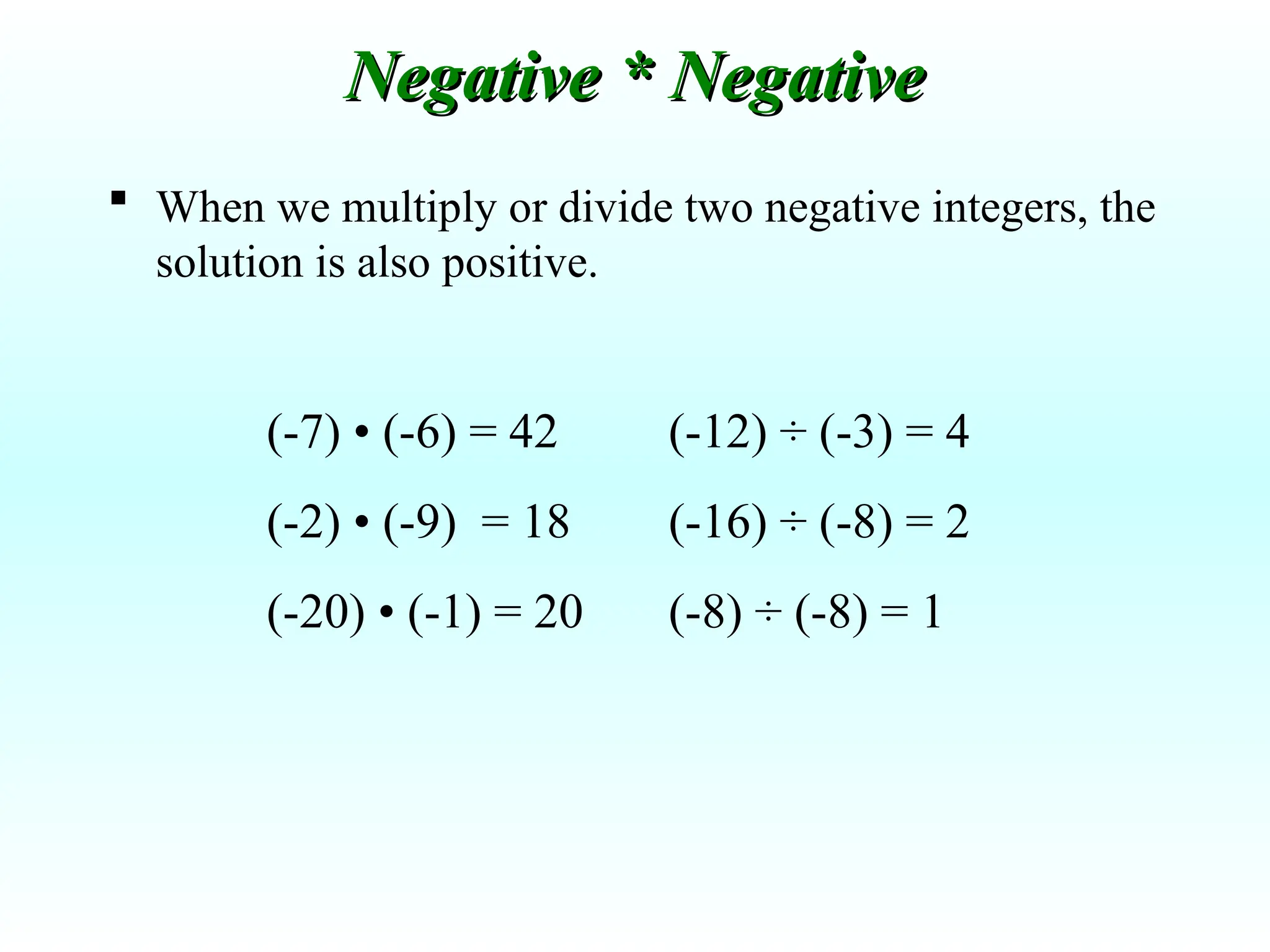 Mulitply-divide integers add and subtract integers.ppt