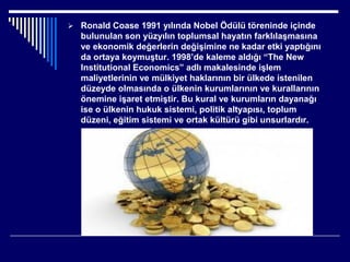 RONALD H. COASE’UN İKTİSAT BİLİMİNE KATKILARI | PDF