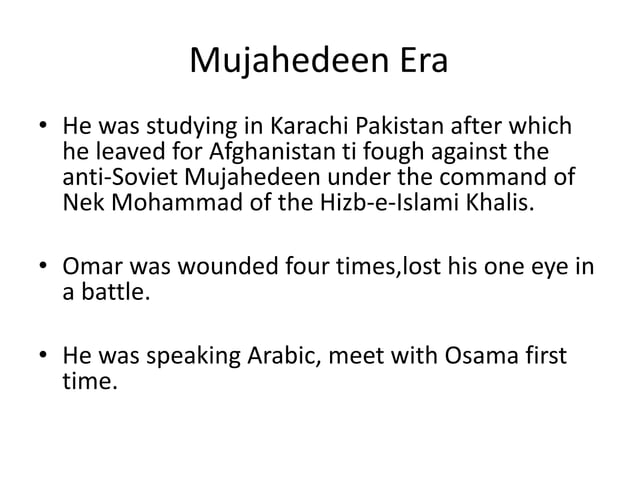 Mullah muhammad omer | PPT