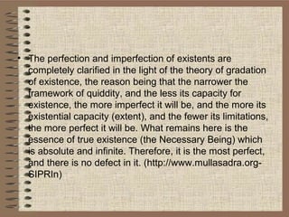 Mulla Sadra's philosophy | PPT
