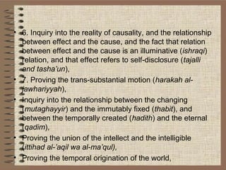 Mulla Sadra's philosophy | PPT