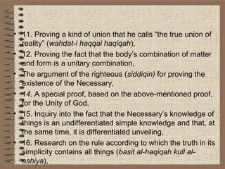 Mulla Sadra's philosophy | PPT