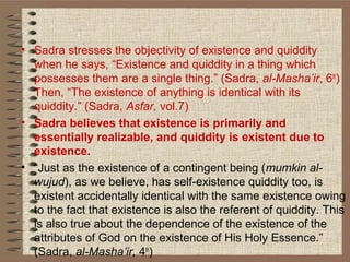 Mulla Sadra's philosophy | PPT