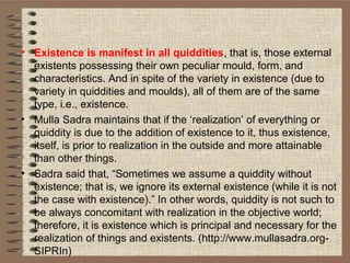 Mulla Sadra's philosophy | PPT