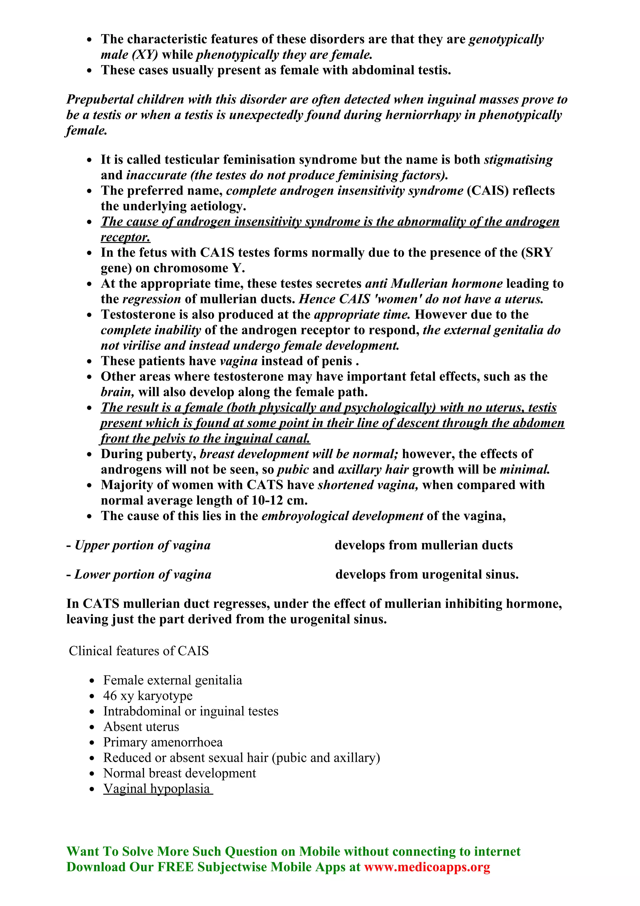 Mullerian duct anomalies sample question paper for neet pg pg entrance ...