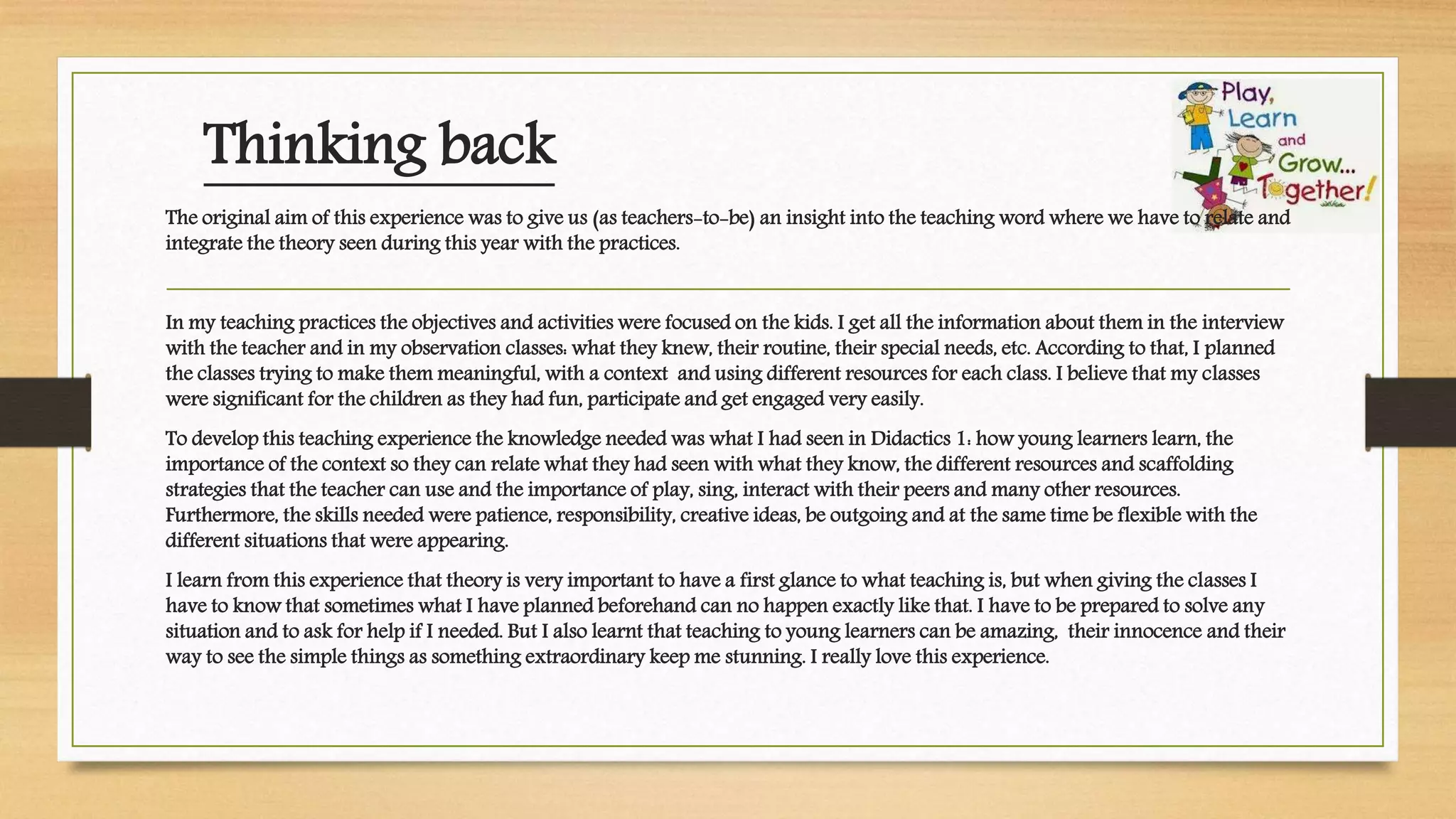 Final reflection | PPT