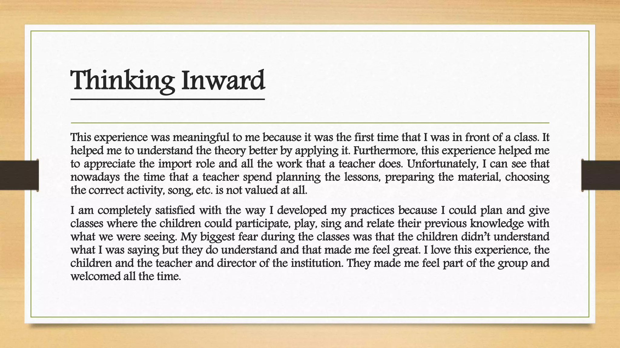 Final reflection | PPTX