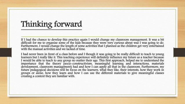 Final reflection | PPT