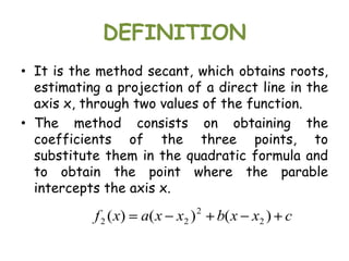 Muller method | PPTX