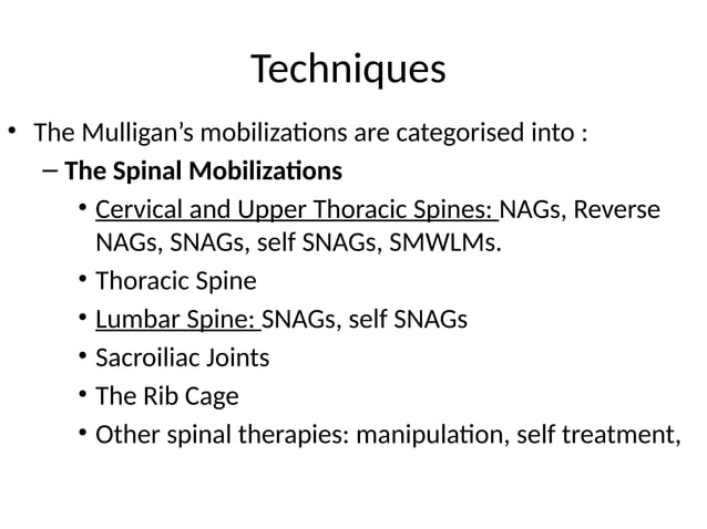 Mulligan mobilization (MWM) | PDF | Physical Therapy | Wellness