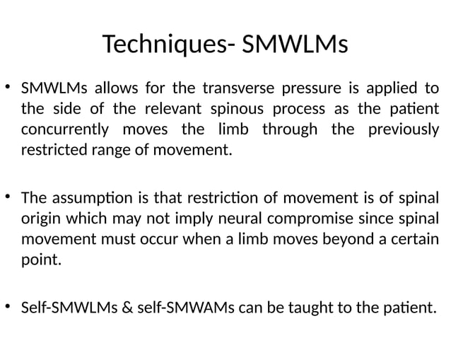Mulligan mobilization (MWM) | PDF | Physical Therapy | Wellness