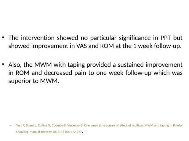 Mulligan mobilization (MWM) | PDF | Physical Therapy | Wellness