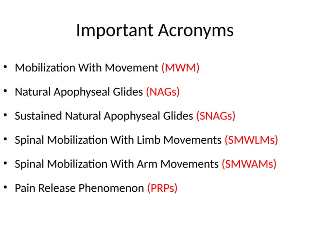 Mulligan mobilization (MWM) | PDF | Physical Therapy | Wellness