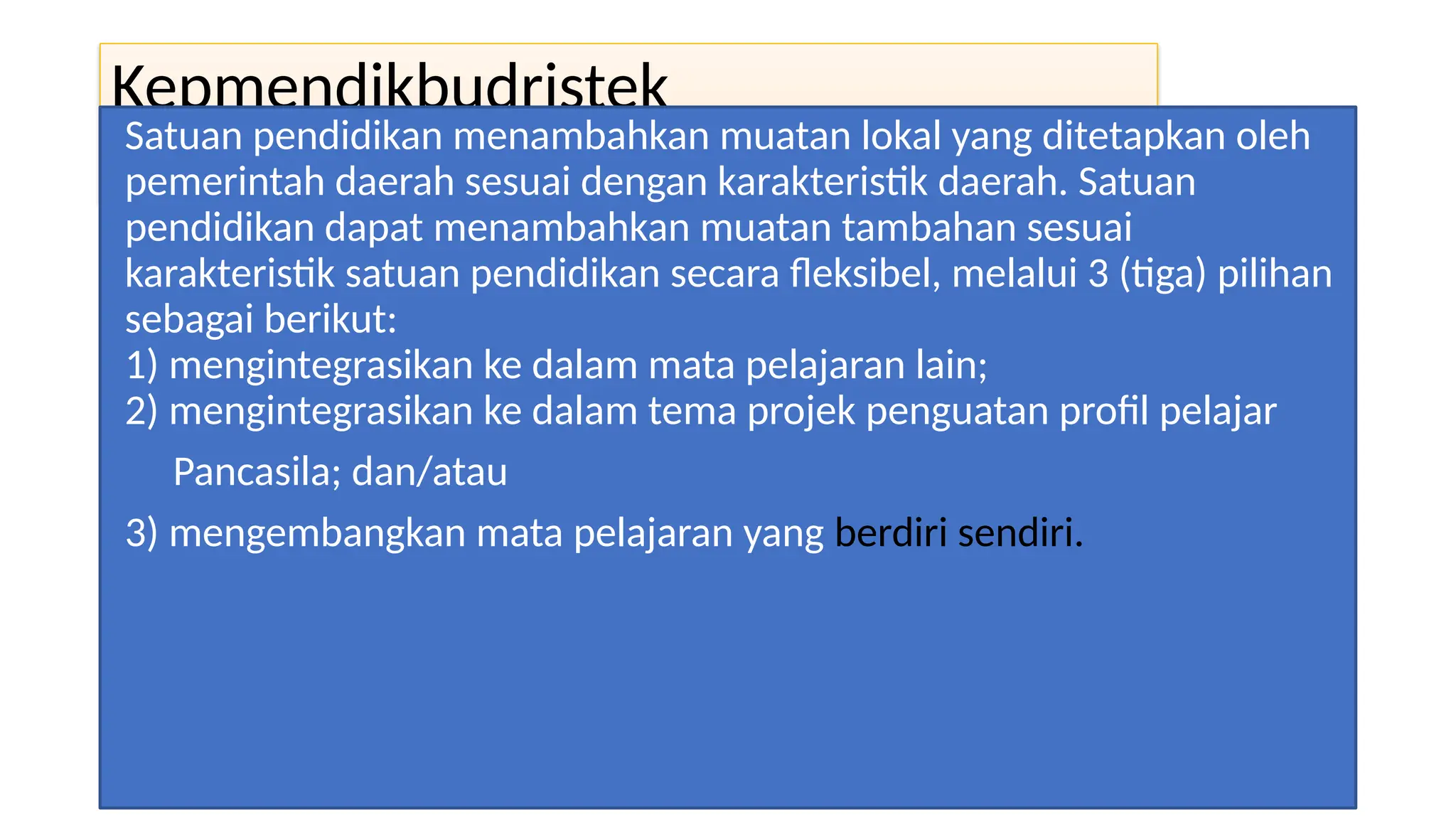 Muatan lokal dalam kurikulum merdeka 2023/2024 | PPTX