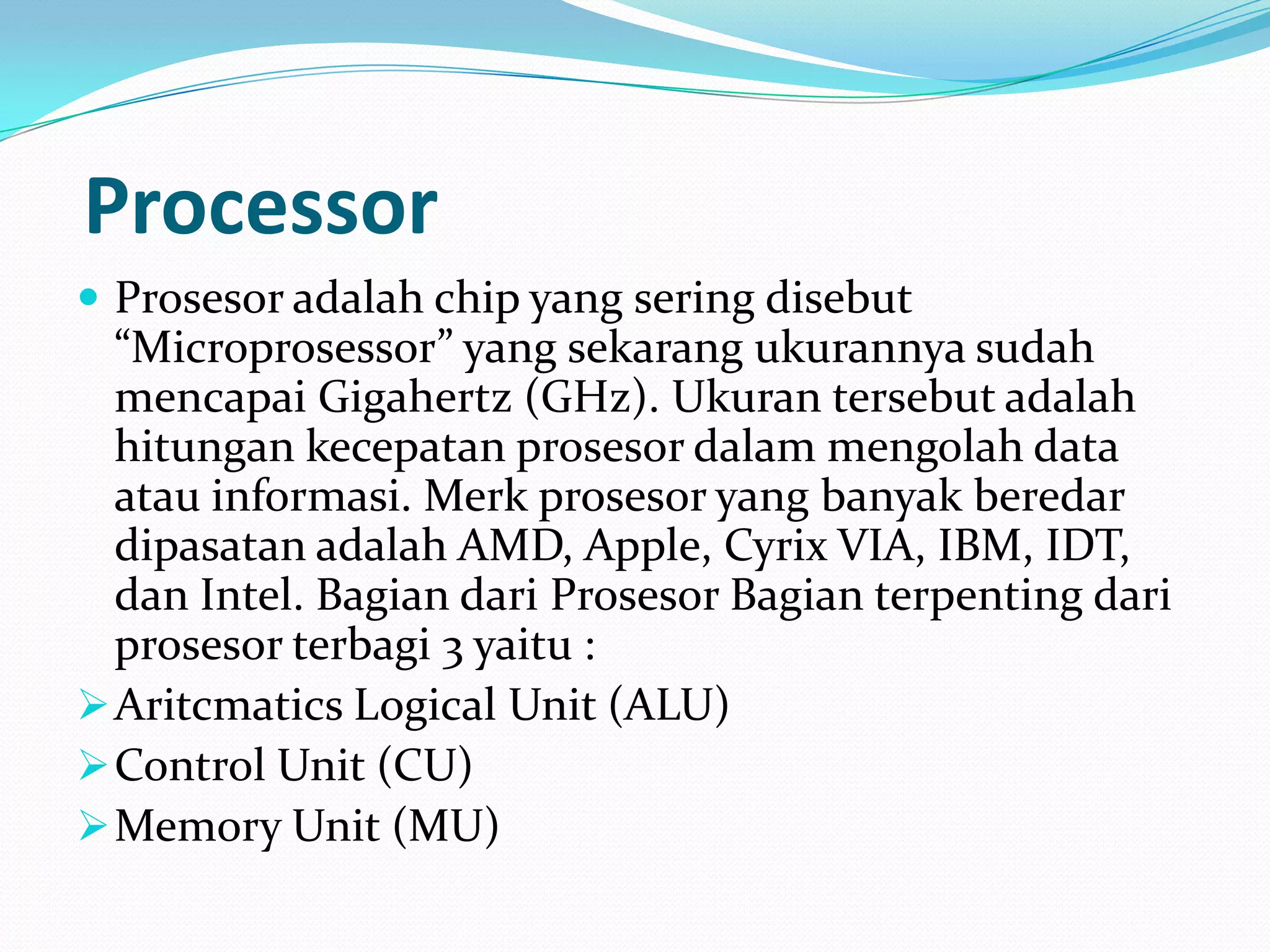 Mulok gçô bagian bagian dari cpu | PPT