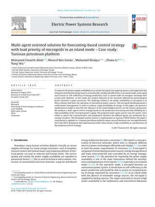 Multi agent oriented solution for forecasting-based control strategy with load priority of ...