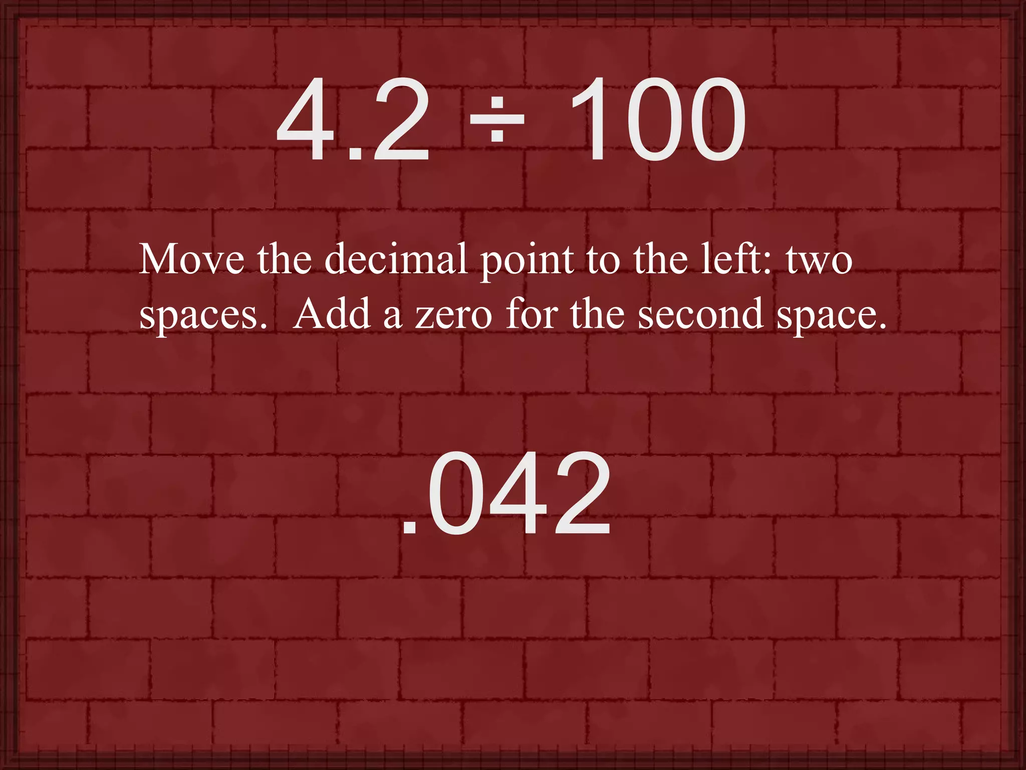 Mult&div by 10, 100, or 1,000 | PPT