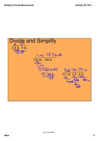 Multiply & divide measurments notes | PDF | Physics | Science