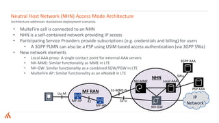 MulteFire End-to-End Architecture & Neutral Host | PPT