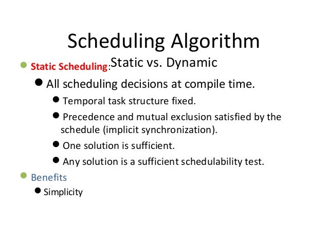 Real Time Scheduling Algorithms 