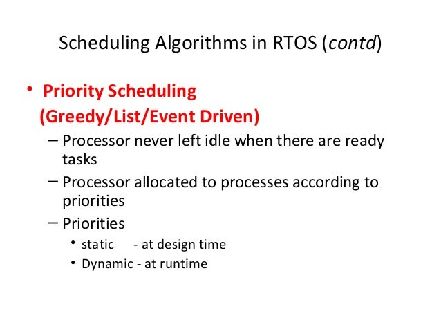 Real Time Scheduling Algorithms