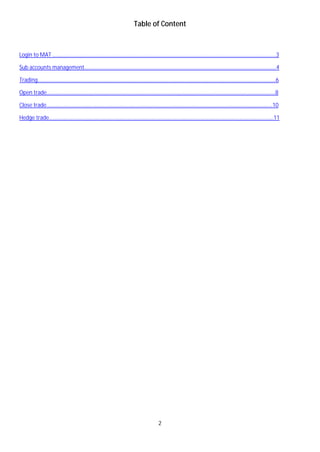 Multi Account Trader User Manual | PDF