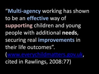 Multi agency working | PPTX