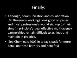Multi agency working | PPTX