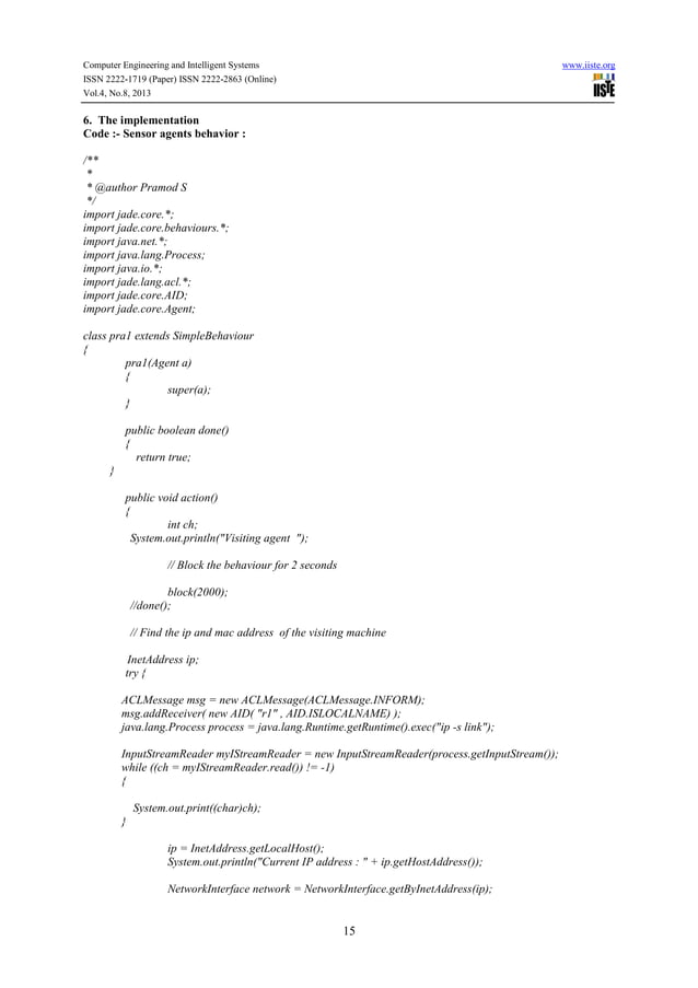 Multi Agent Based Network Monitoring And Management Using Jade Ppt
