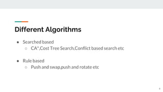 Multi Agent Path Finding (MAPF) | PPT
