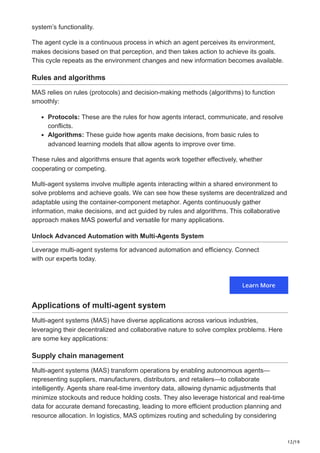 Multi-agent system Types working applications and benefits.pdf