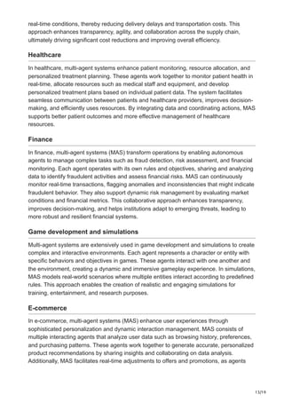 Multi-agent system Types working applications and benefits.pdf