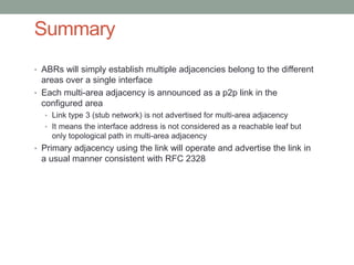 Multi-area ospf adjacency on ios-xr | PPT