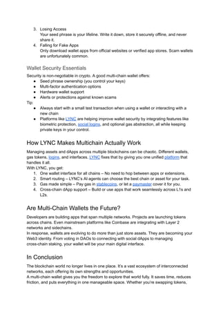 Understanding Multi-Chain Wallets: A Complete Beginner’s Guide | PDF