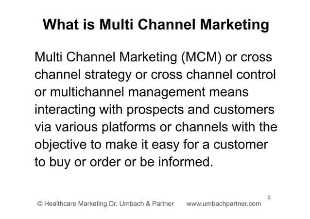 Multi Channel Marketing (MCM) | PPT