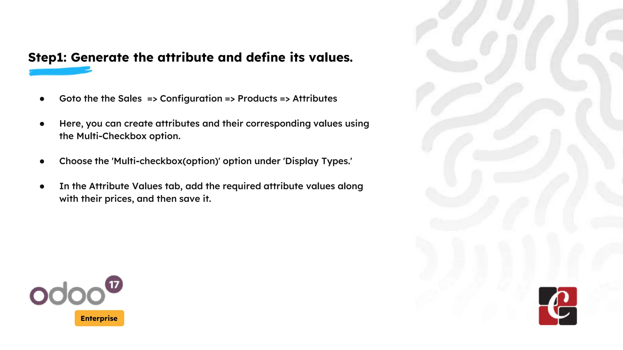 Multi - checkbox Attribute in the Odoo 17 | PPTX