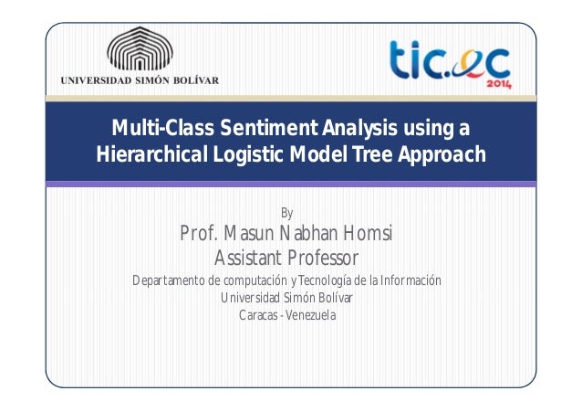 Multi Class Sentiment Analysis Using A Hierarchical Logistic Model Tr