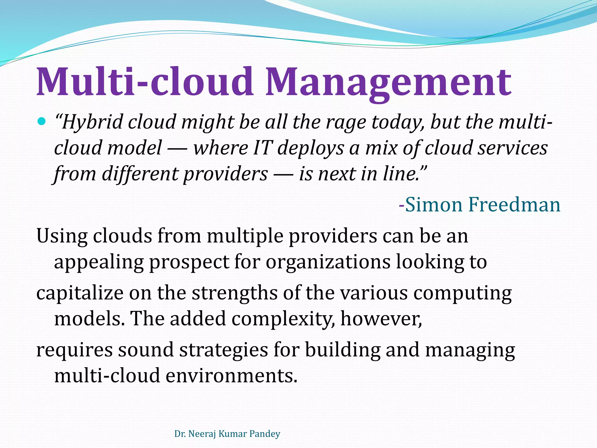 cloud computing Multi cloud | PPTX