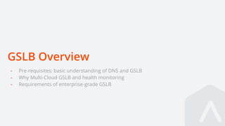 Multi-Cloud Global Server Load Balancing (GSLB) | PPTX