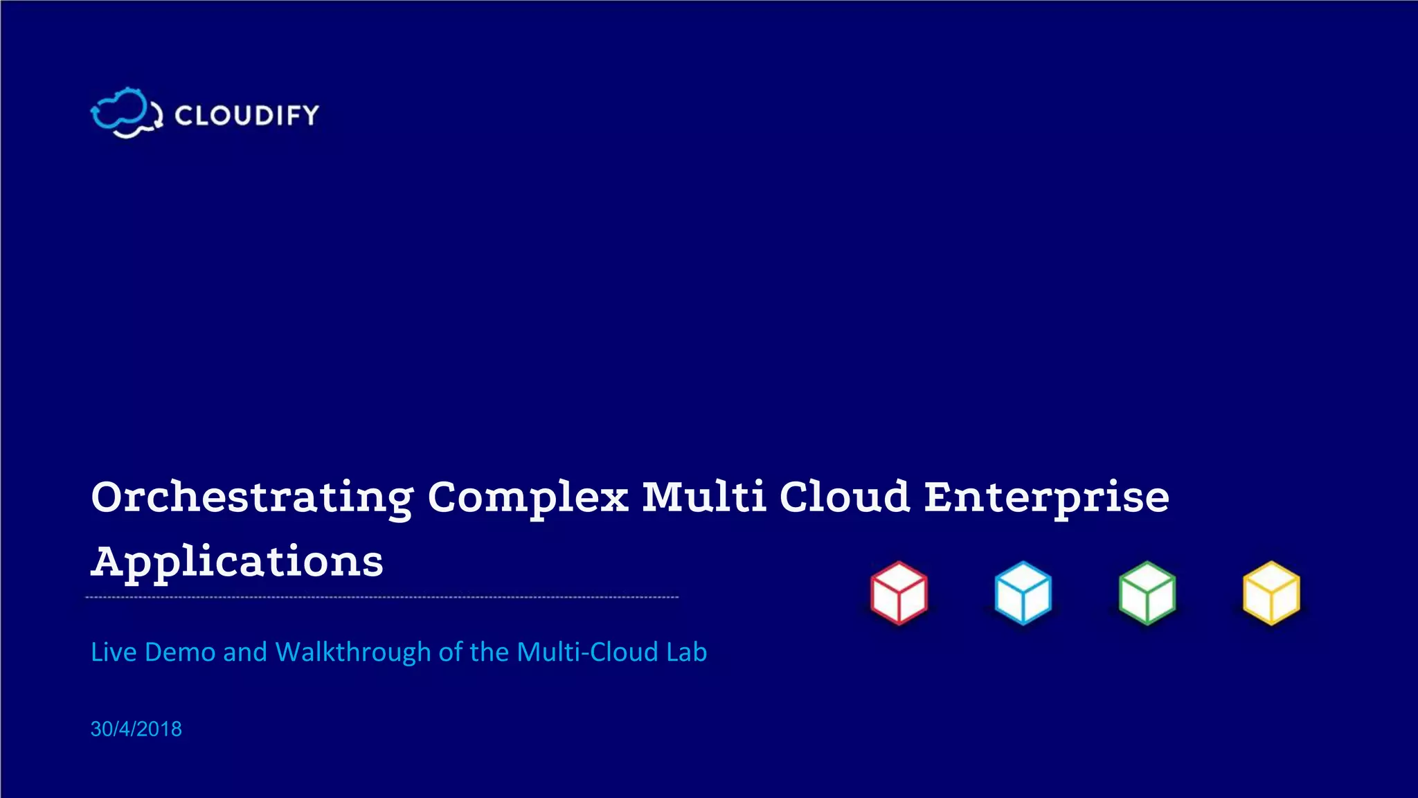 Orchestrating Complex Multi Cloud Enterprise Applications Ppt Free