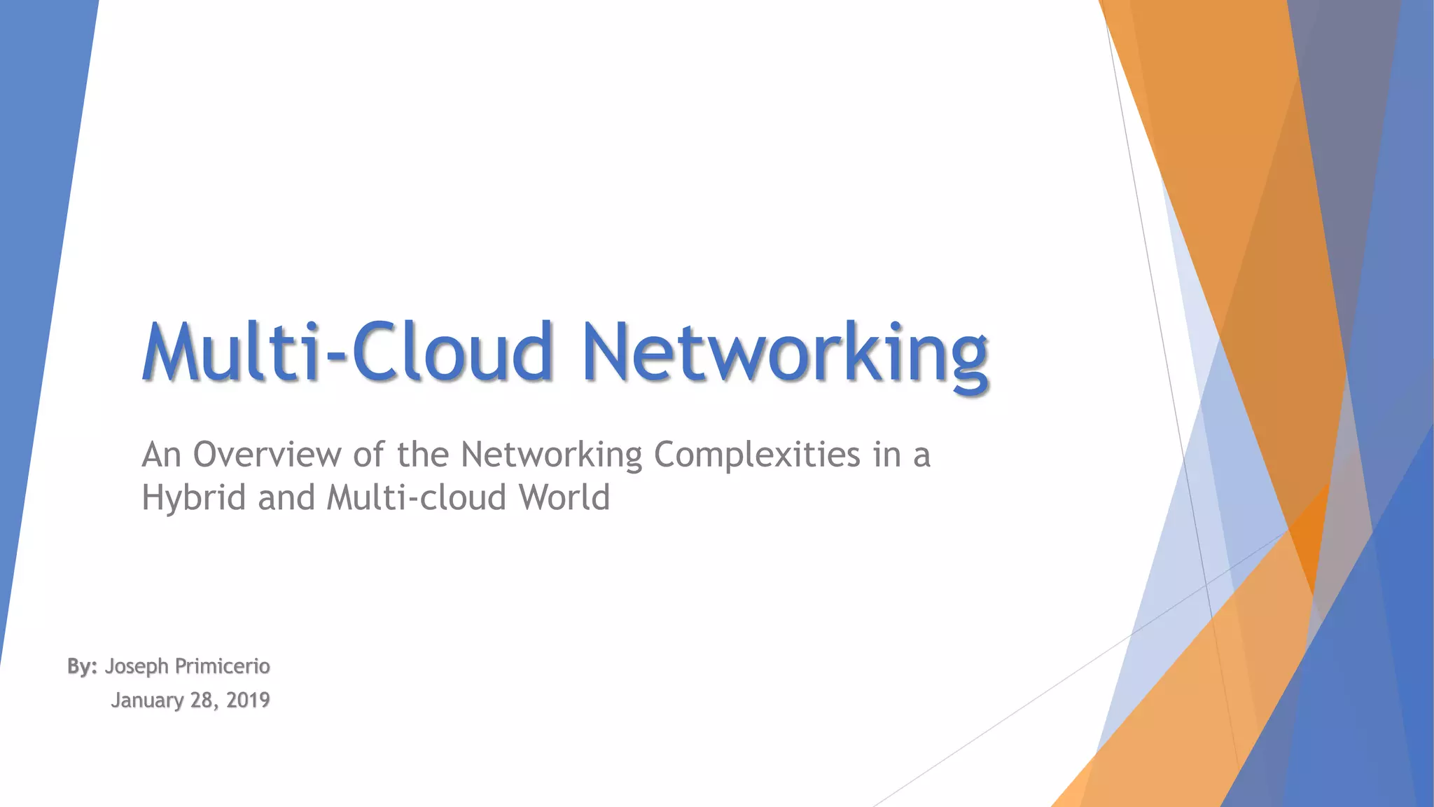 Multi cloud networking | PPTX