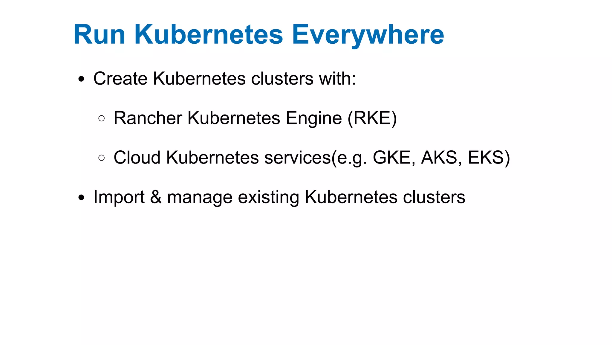 Multi cluster management with rancher | PDF
