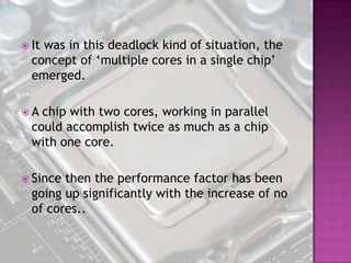 Multi core processors | PPTX