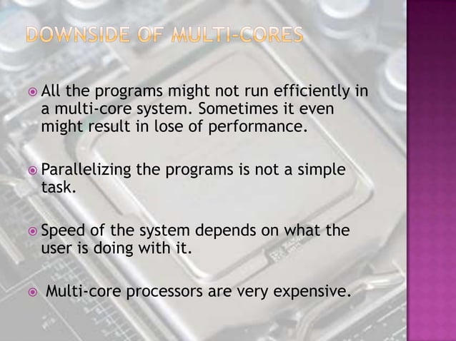 Multi core processors | PPTX | Desktops | Computing