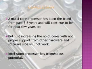 Multi core processors | PPTX