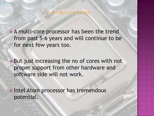 Multi core processors | PPTX | Desktops | Computing