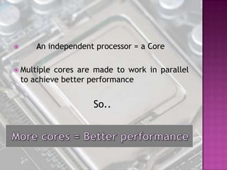 Multi core processors | PPTX